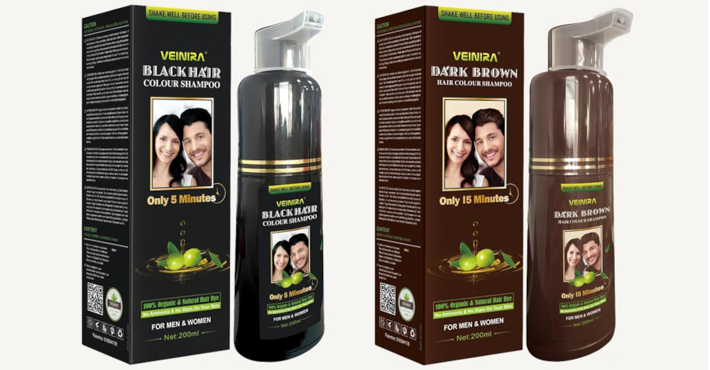 Sampon colorant Veinira, flacon de 200ml ,disponibil in 2 nunate de culori
